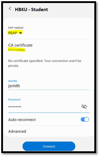 How students Connect to Wi-Fi on Android mobile device? – UTSKB