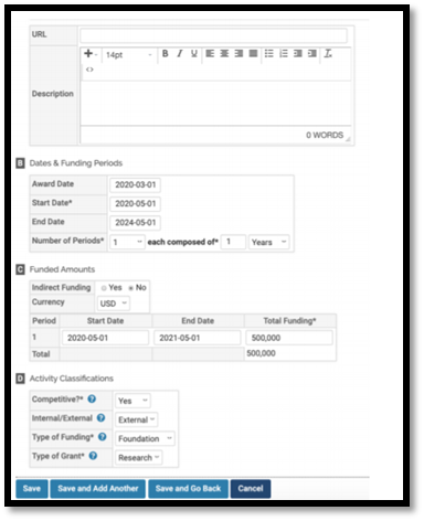 How to edit and/or add a new entry into ‘Research: Grants’ – UTSKB